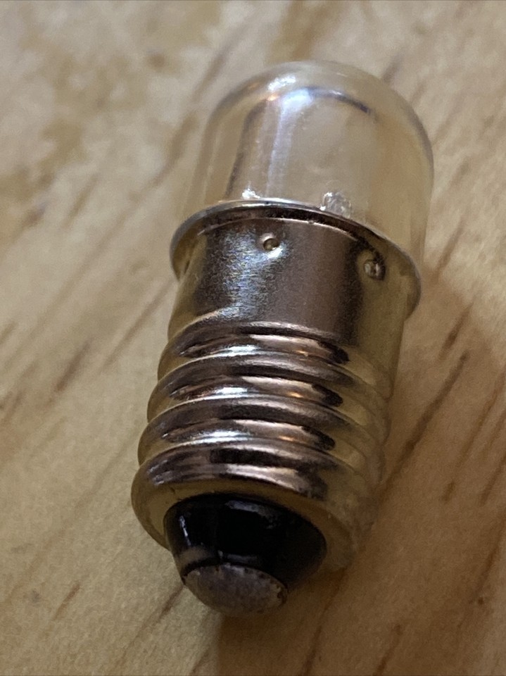 LED Bulb E10 Screw 12V 25mA 0.300W 100 Lumen 50k Hr Reversible-Pol ...