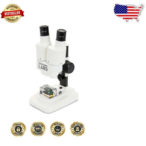 Labs Binocular Stereo Microscope - 20x Magnification with LED ...