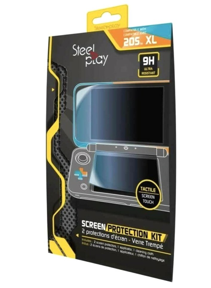 Nintendo 2DS XL Screen Protection Kit Tempered Glass - SteelPlay - NEW ...