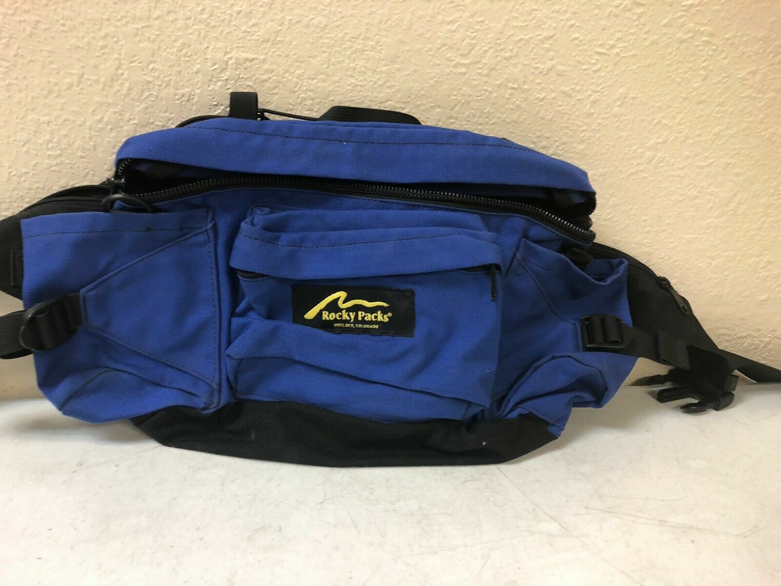 Rocky Packs Boulder Colorado Fanny Pack Waist Bag Blue | eBay