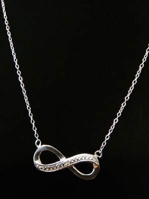 DB Design Sterling Silver Diamond Accent Infinity Necklace | eBay