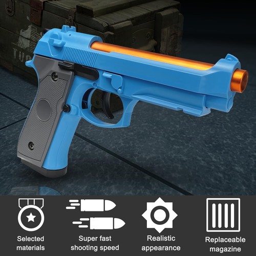Toy Gun with Ejecting Shells, Fully Automatic Soft Bullet Toy Gun That ...