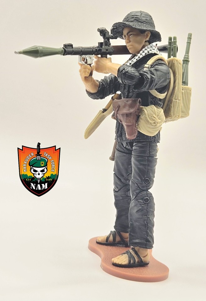 VIETNAM Viet Cong RPG Soldier +Gear-Marauder GR 1:18 Scale 4" GI Joe ...
