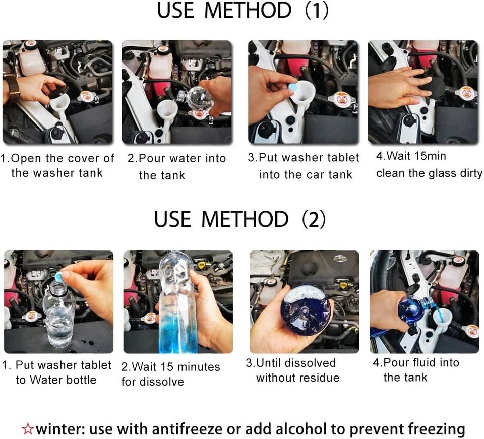 Winter-Ready Windshield Washer Tablets – Unscented, 50 Pack, 1.05 ...