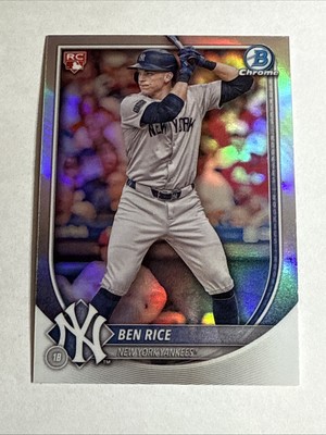 2025 Bowman Chrome Red Rookie Redemption BEN RICE RC SP Yankees Pack ...