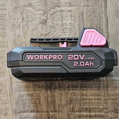Pink WORKPRO 20V 2Ah 2000mAh Lithium-ion Replacement Battery Pack For ...