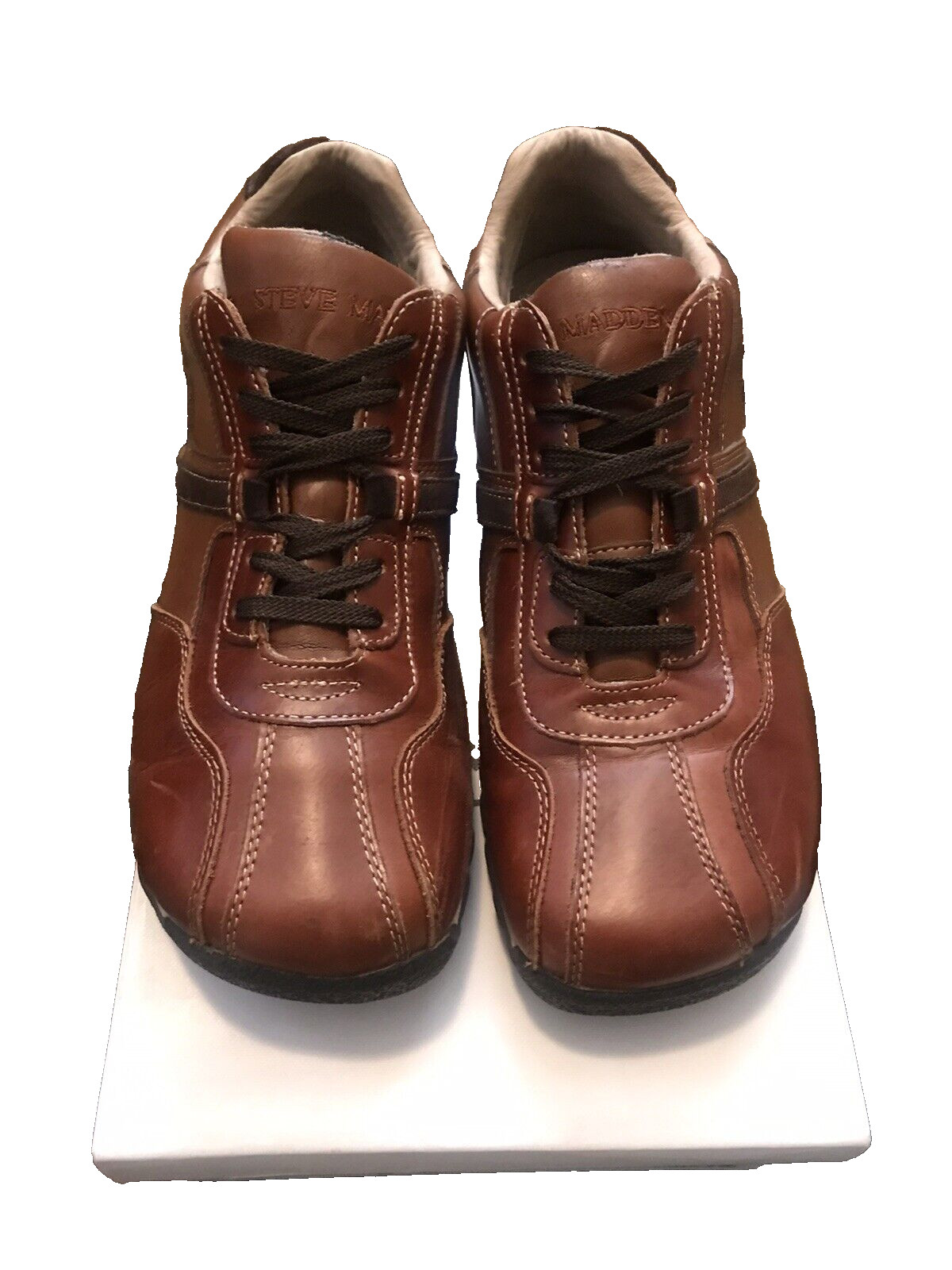 Steve Madden Men’s Rumbil Rust Brown Leather Sz 10.5 … - Gem