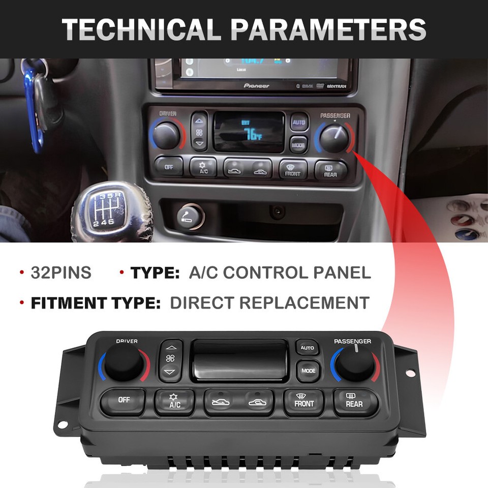 Replacement For 1997-2004 C5 Corvette A/C Climate Control HVAC 09352181 ...