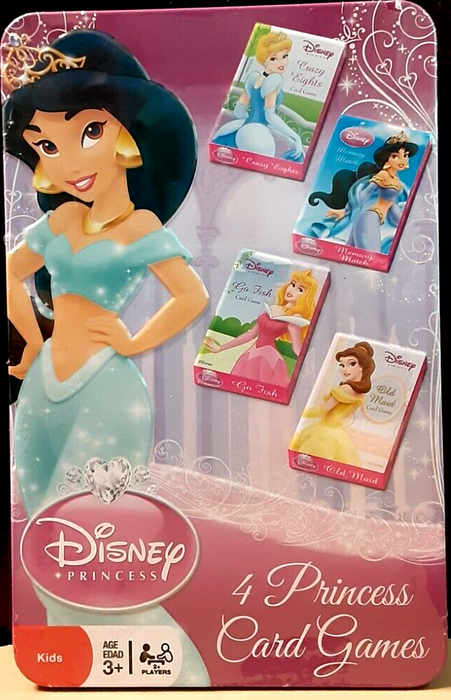 Disney Princess Card Games Crazy Eights Old Maid Collectible Tin for ...