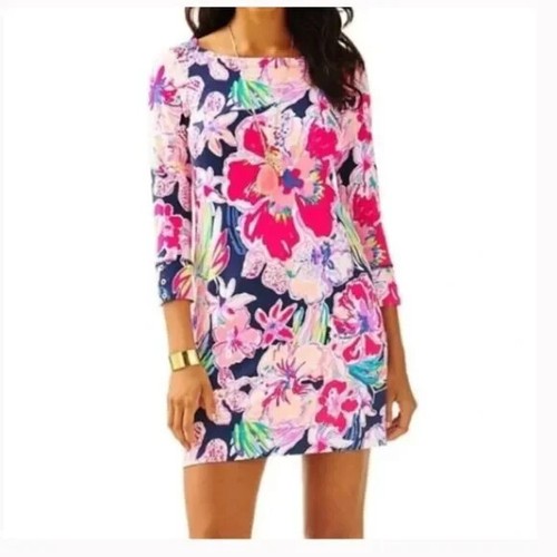 Lilly Pulitzer Sophie Dress - Tipping Point Print Blue and Pink- Size M ...