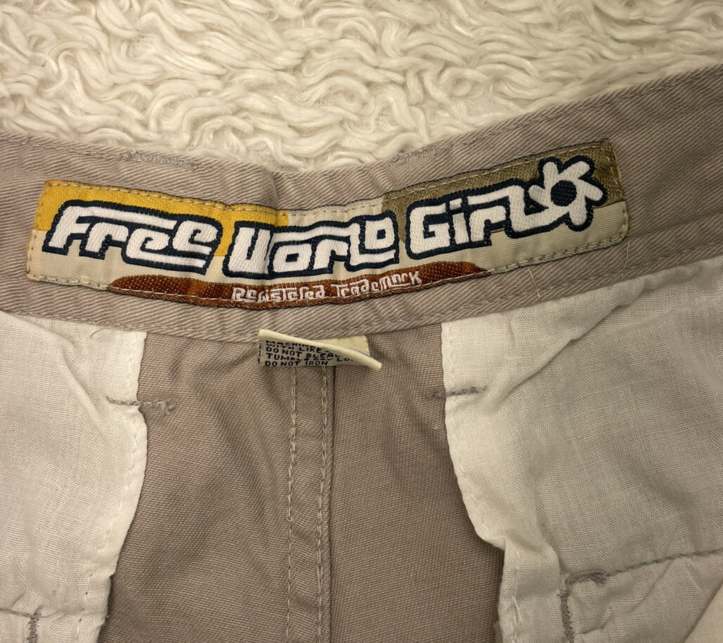 Free World Women’s Carpenter Paint Pants High Waist Wide Leg Retro ...