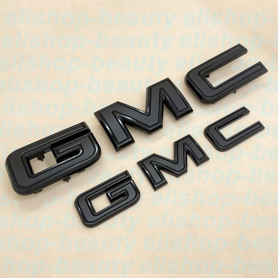 2020+ GMC Acadia 2022+ Terrain 2pcs Set Front Rear Gloss Matte Black ...
