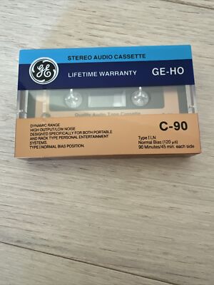 GENERAL ELECTRIC GE-HO C-90 Type ILN BLANK CASSETTE TAPE NEW SEALED | eBay