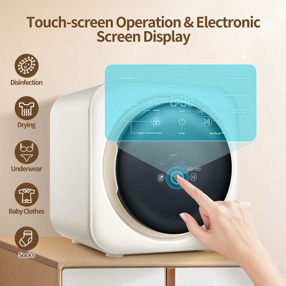 LoJok 2 In 1 3.5 L Mini Portable Cloth Washer And Dryer Combo for Baby ...