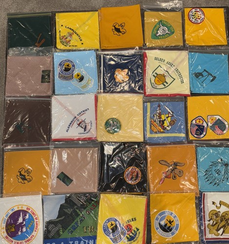 BSA Boy Scouts - NECKERCHIEFS / SCARVES - Mixed Lot of 25 Woodbadge ...