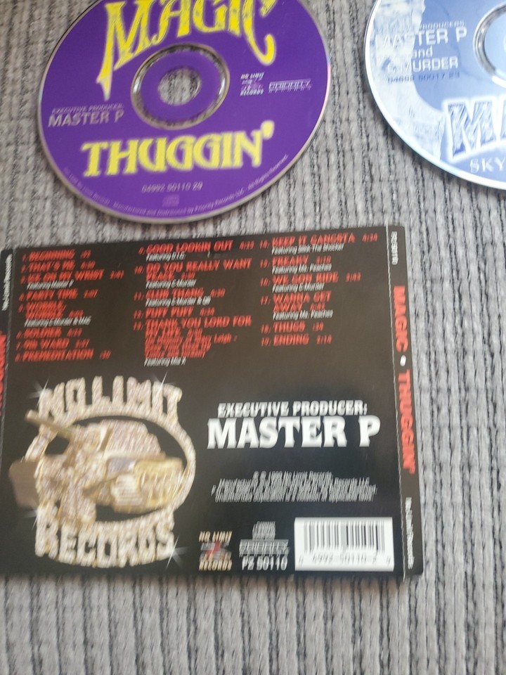 Magic Skys The Limit / Thuggin' Cd Lot No Limit Records Master P C ...