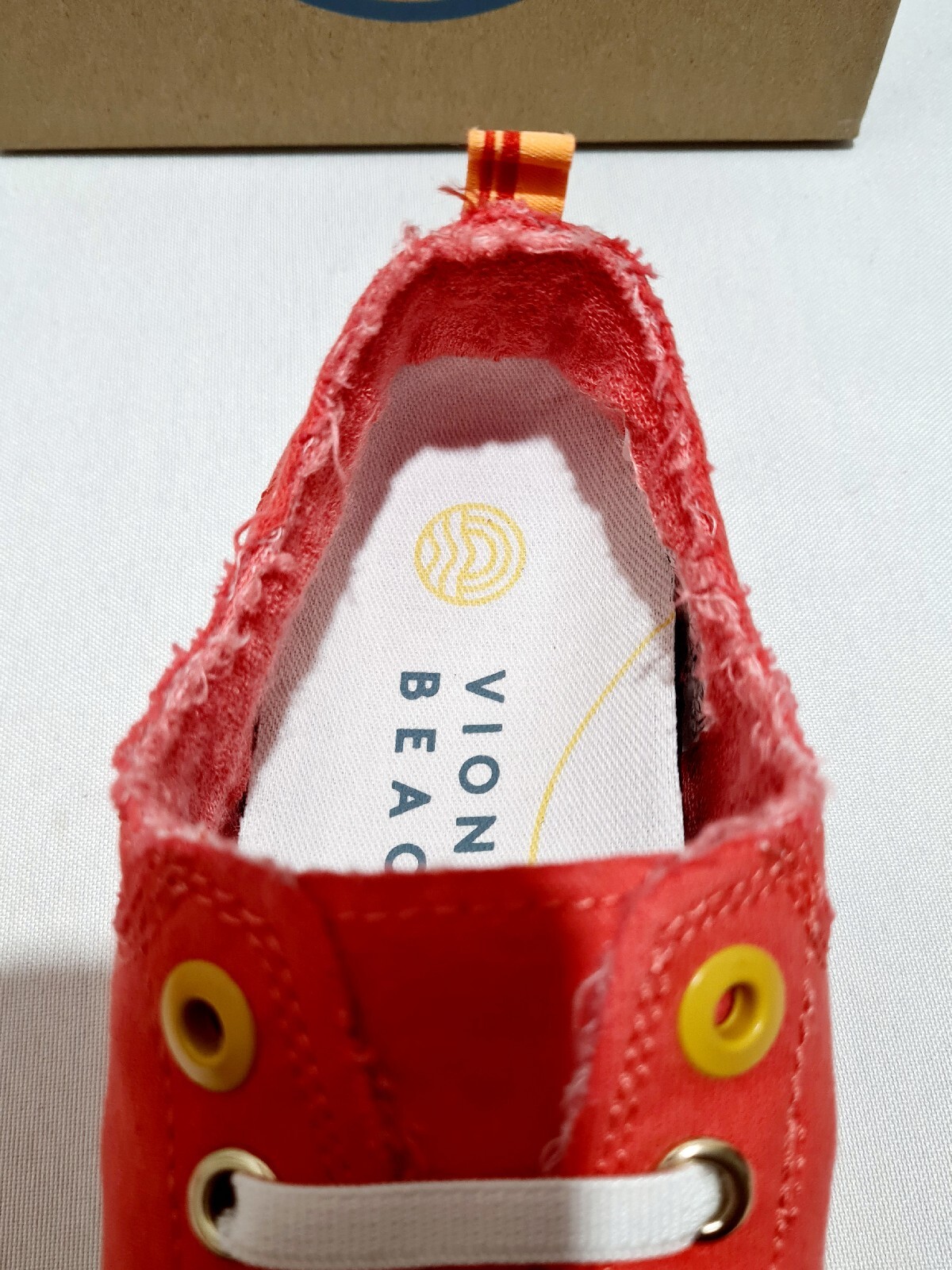 Vionic Pismo Poppy Red Shoes UK 4 New Canvas Vegan Friendly Beach ...