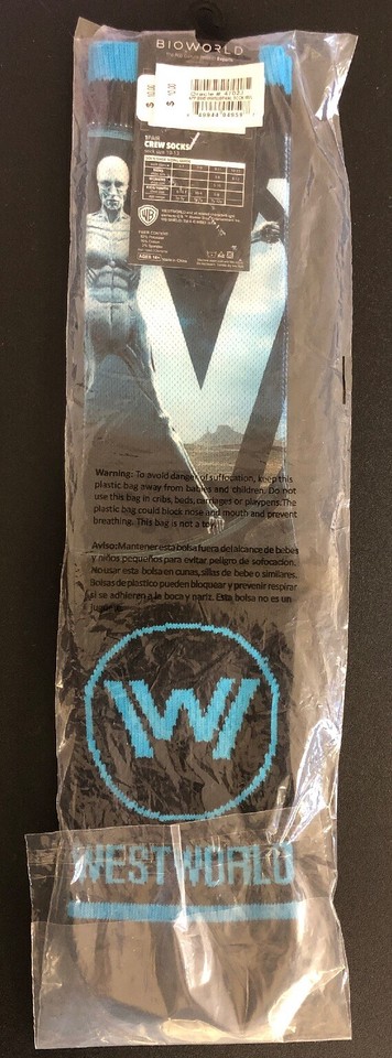 WestWorld 1 Pair Men's Crew Socks HBO West World Live Without Limits TV ...