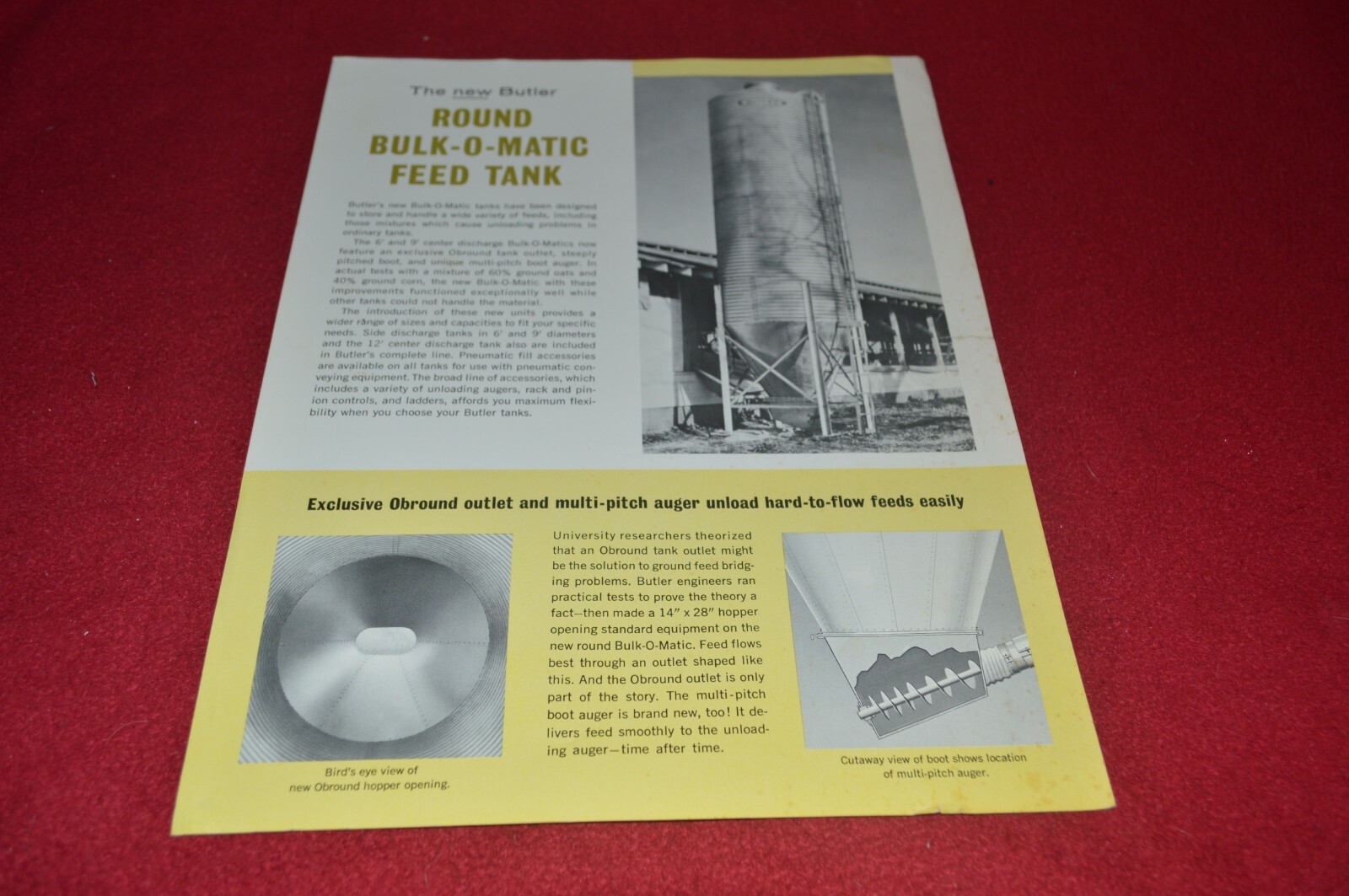 Butler Round Bulk-O-Matic Feed Tank Dealer's Brochure YABE18 | eBay