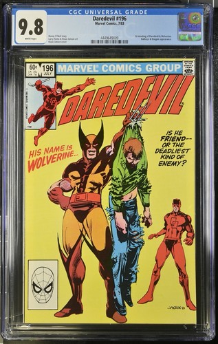 Daredevil #196, CGC 9.8, Wolverine White Peges Marvel 1983 Klaus Janson | eBay