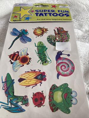 Toysmith Super Fun Tattoos Bugs Insects Bee Lady Bug Package Party Fun ...