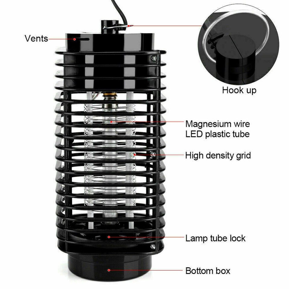 2PCS Electric Mosquito Insect Killer Zapper LED Light Fly Bug Trap Pest ...
