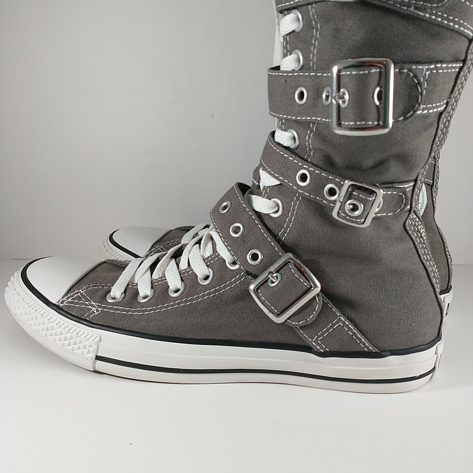 CONVERSE Knee High Buckle Chuck Taylor XX-HI Men’s 8 Women’s 10 Gray ...