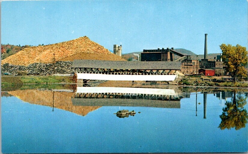 Postcard Covered Bridge Ammonoosuc River Groveton New Hampshire NH T483 ...