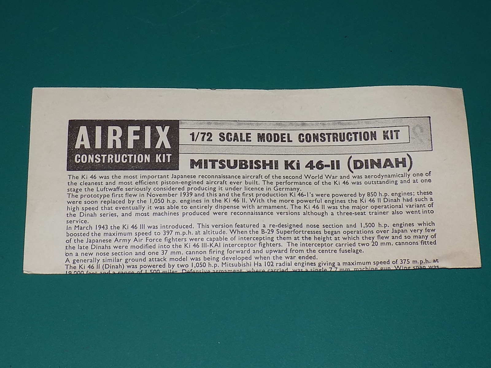 Vintage Airfix Instructions from Model Kits - Select From List | eBay
