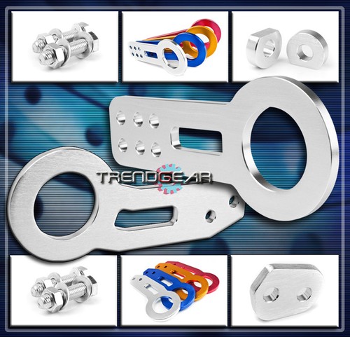 FRONT+REAR TOW HOOK KIT SILVER FOR MINI COOPER IS250 ECLIPSE LANCER ...