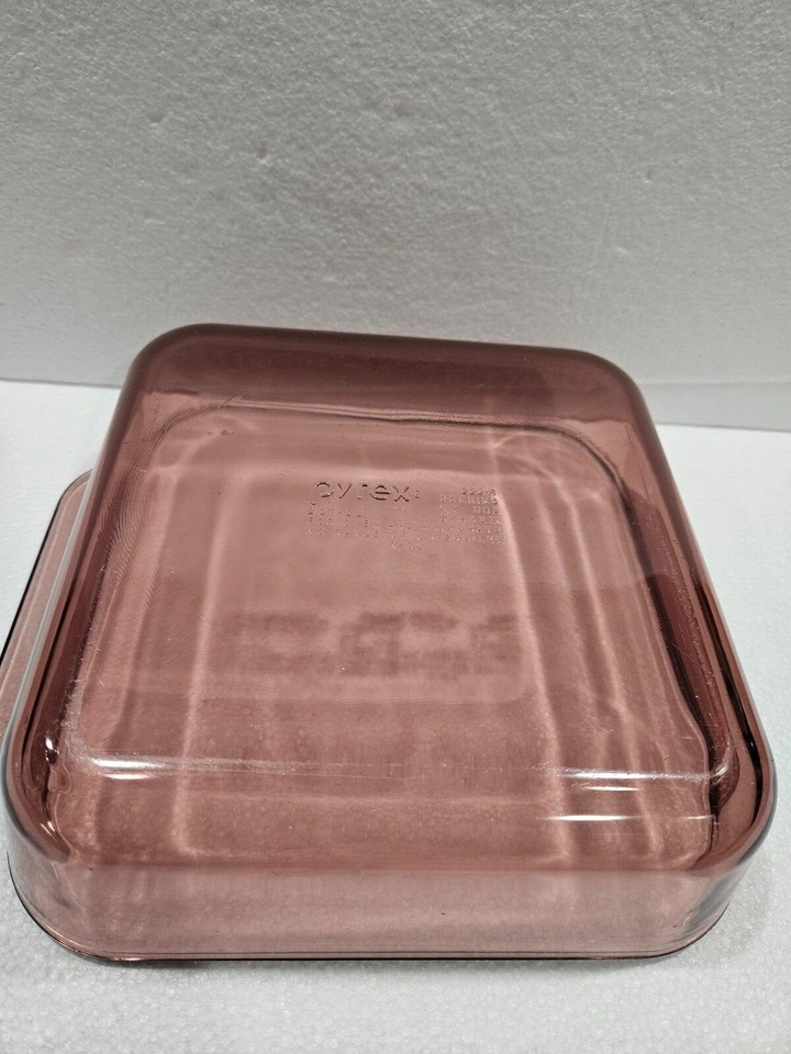 PYREX 222-R 2 Quart Rose/Cranberry 8" x 8" x 2" USA Casserole Baking ...