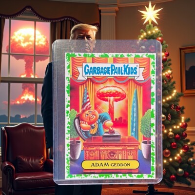 2017 GPK TRUMP Adam-Geddon Nuclear 17b Adam Geddon Green Border Rare ...