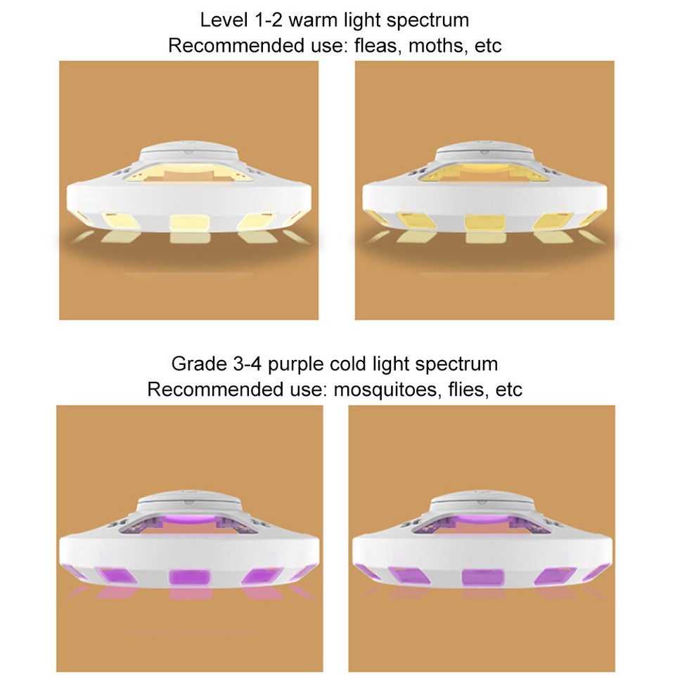 Pest Control Killer with 2 Sticky Pads USB Rechargeable for Bugs Moths ...