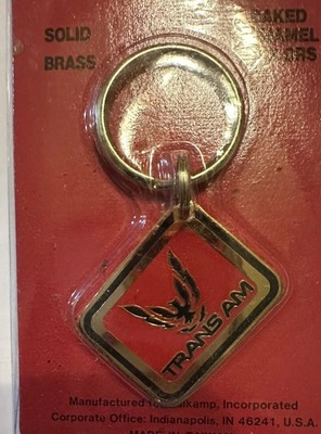 VTG Pontiac Trans Am Keychain NOS Enamel On Solid Brass | eBay