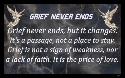 (Grief Never Ends) signs plaques gift Mom Dad Spouse Children Love ...