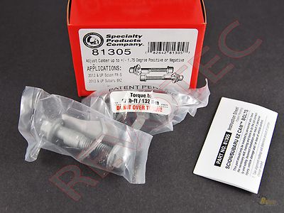 SPC 81305 EZ Cam XR Adjustable Front Camber Bolts For WRX STI BRZ GR86 ...