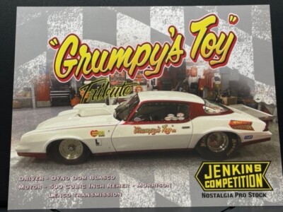 VRHTF VTG NHRA SUPER COOL BILL JENKINS GRUMPY'S TOY DOUBLE SIDED HAND ...