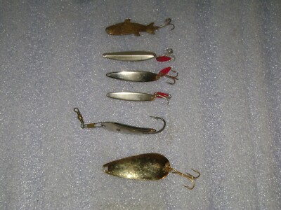 6 Vintage Spoon Fishing Lures unkown brands | eBay