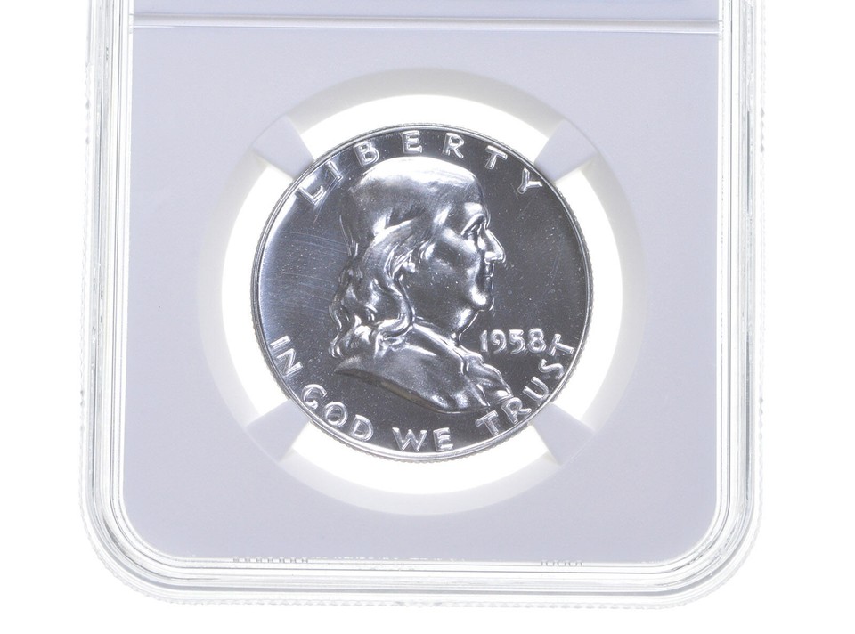 PF68 1958 Proof Franklin Half Dollar NGC Graded White Coin Spot Free ...