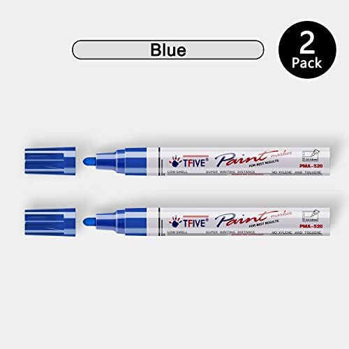 Permanent Paint Marker Pens - 2 Count Oil Based Marker Pen, Medium Tip ...