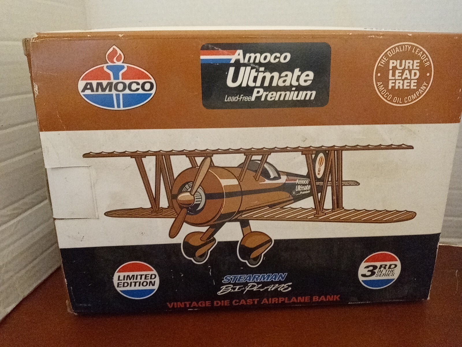 1993 Spec Cast Amoco Ultimate Stearman Bi Plane Bank #37501 | eBay