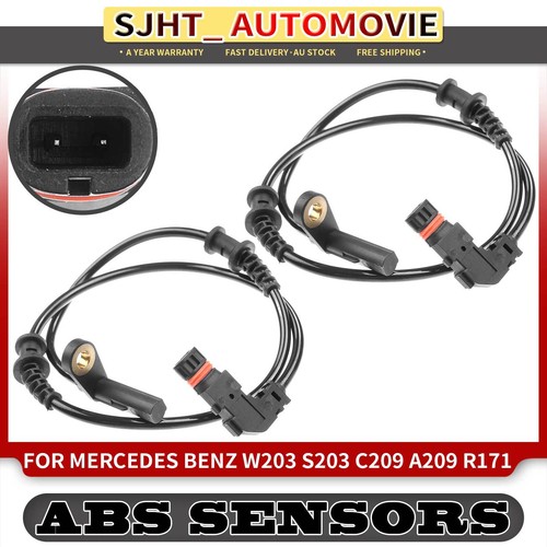 2x Front ABS Wheel Speed Sensors for Benz CL203 W203 A209 R171 05/2000 ...