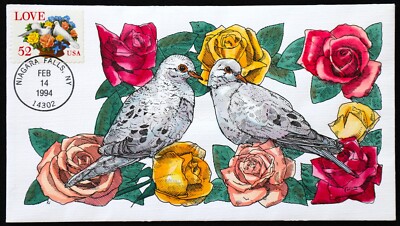 U.S. Used #2815 52c Love - Dove/Roses 1994 Collins First Day Cover (FDC ...