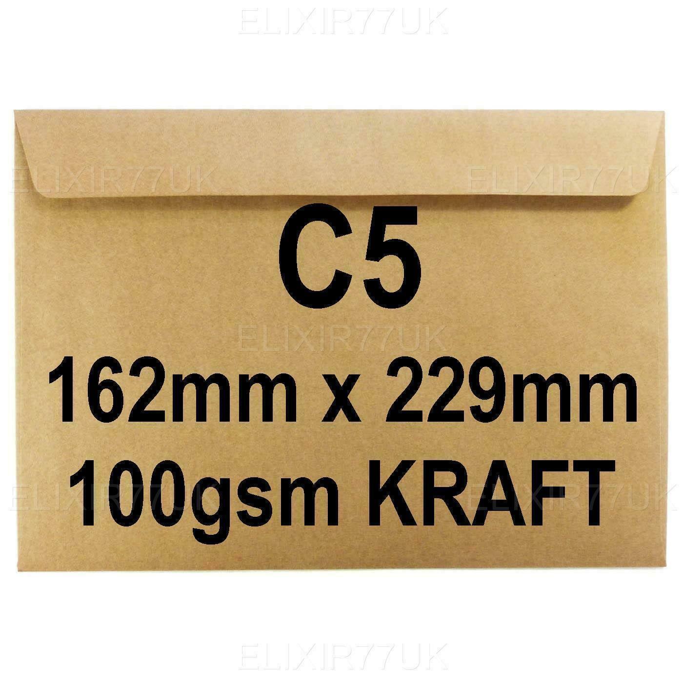 C5 C6 C7 DL WHITE IVORY BROWN KRAFT ENVELOPES for CARDS CRAFTS MINI ...