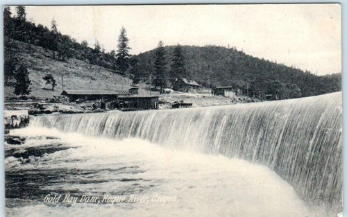 GOLD RAY DAM on the ROGUE RIVER, Oregon OR 1908 Postcard | eBay
