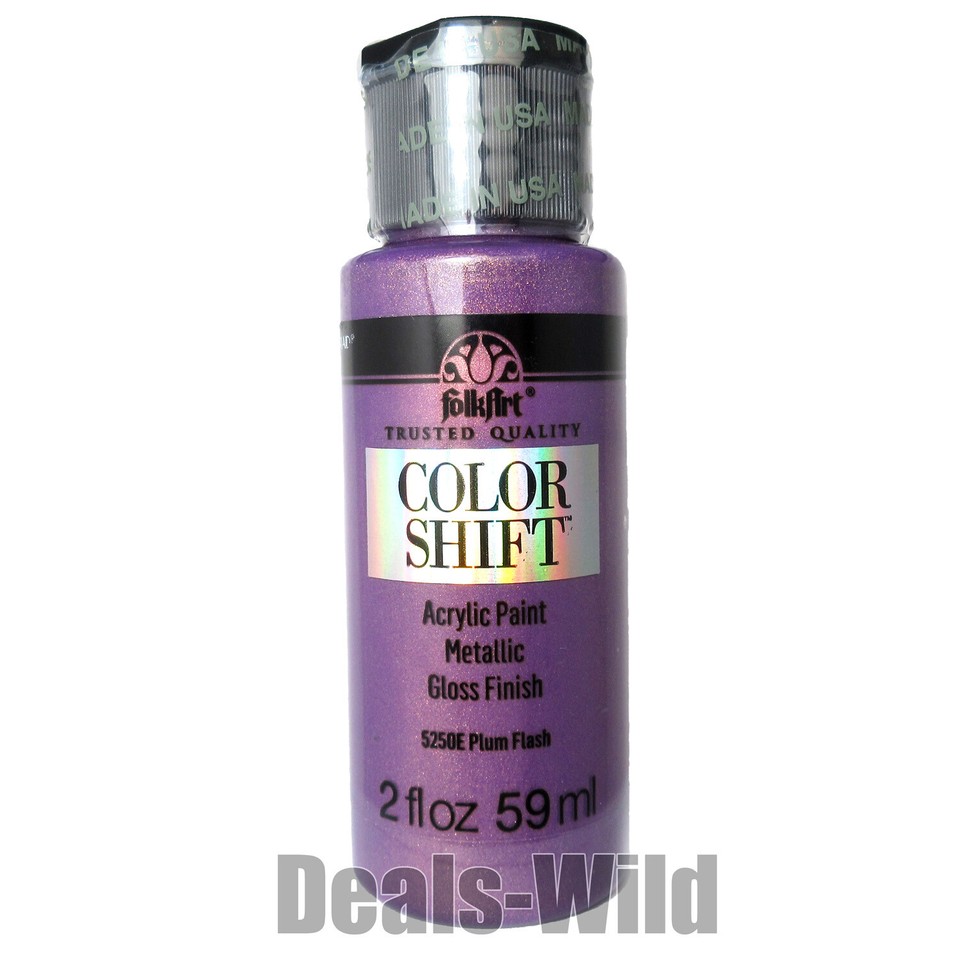 1 Color Shift Metallic Gloss Finish FolkArt Acrylic Paint 2oz - Pick ...