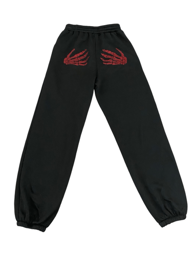 Shein Skeleton Rhinestone Joggers Sweatpants Punk Grunge Goth Gothic ...