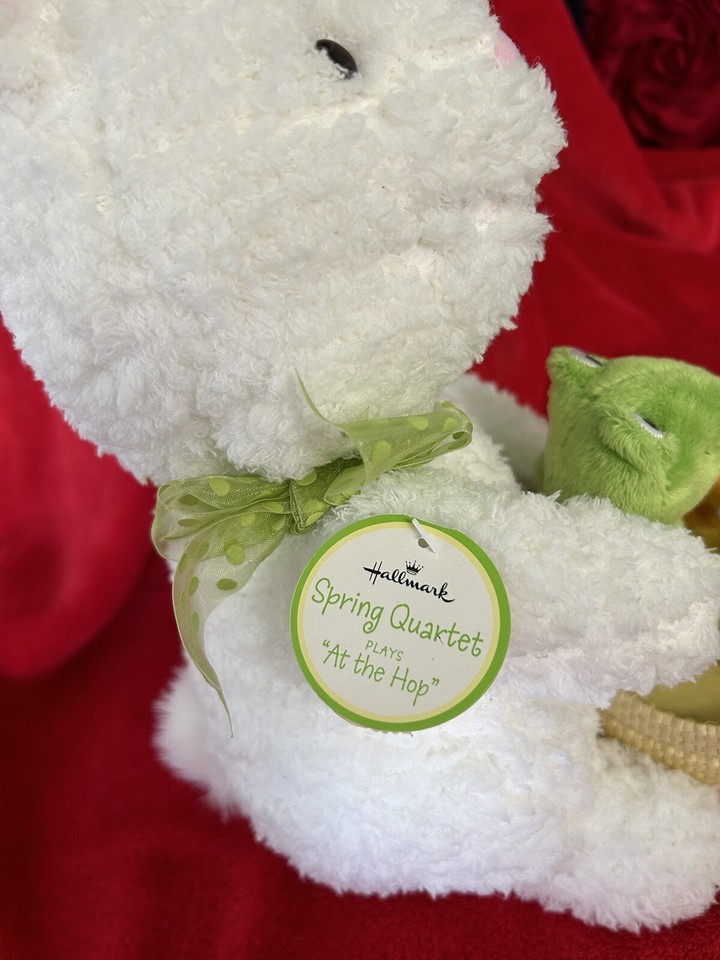 10" Hallmark Plush Animated Spring Quartet Bunny Frog & Chicks Sings at ...