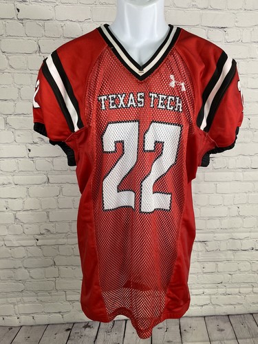 Under Armour Texas Tech Red Raiders Red Black White Number 22 Football ...
