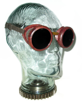 Antique Dockson Green Safety Glasses Goggles Vtg Old Steampunk ...